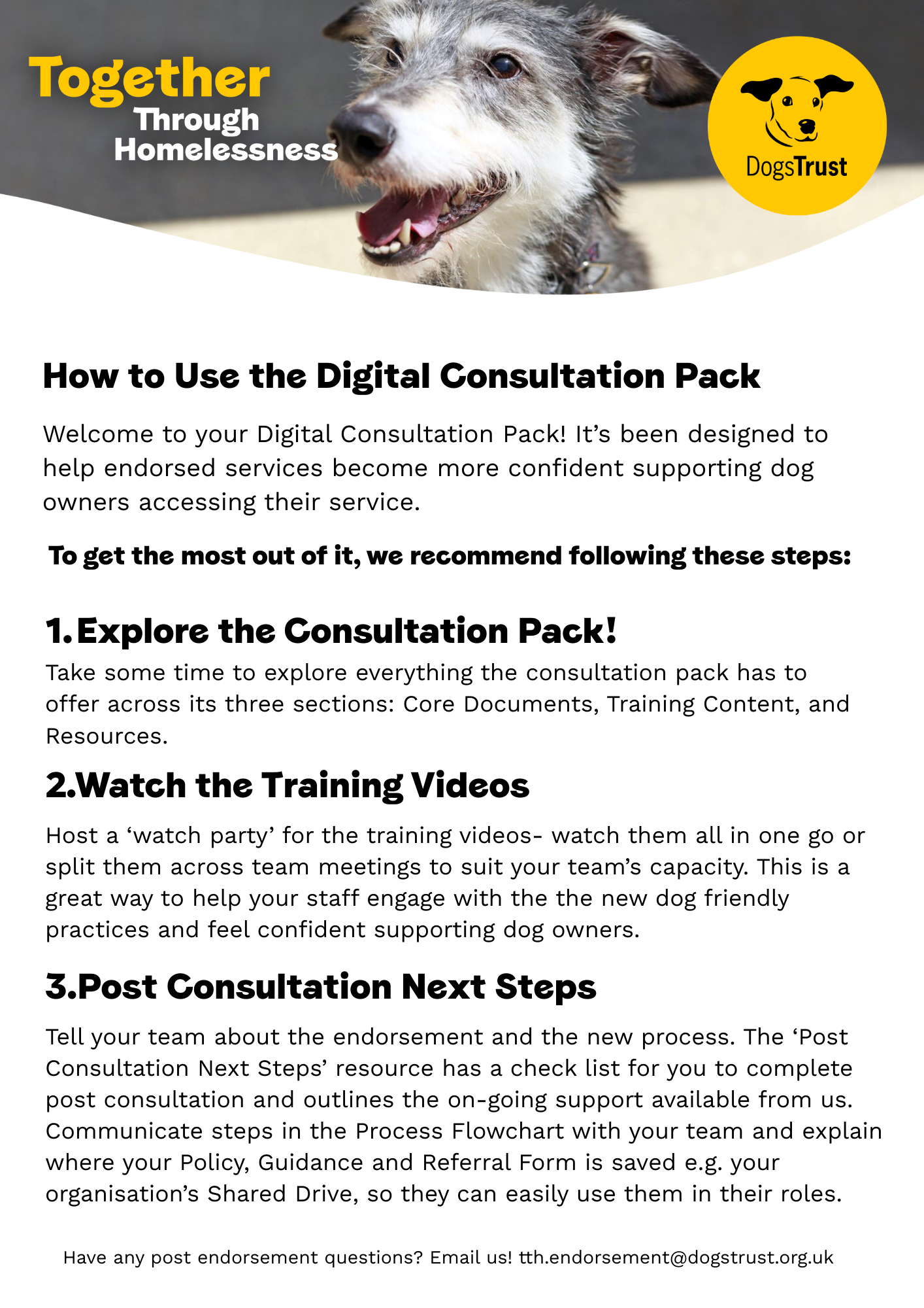 Digital Consultation Pack: How to Use Guide - Dogs Trust Together ...